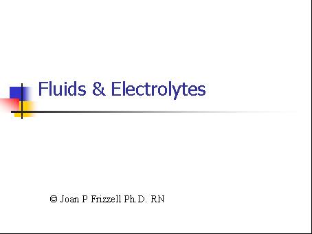 Fluids & Electrolytes